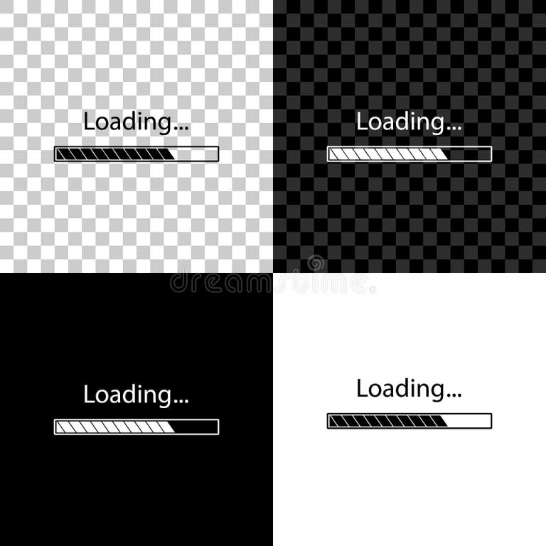 Loading Icon Isolated on Black, White and Transparent Background ...
