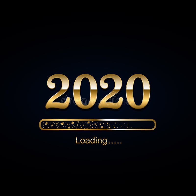 2020 Loading Icon. Merry Christmas and Happy New Year, Loading Bar Icon ...