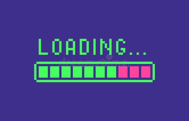 Loading Icon in Pixel Art Style Stock Vector - Illustration of ...