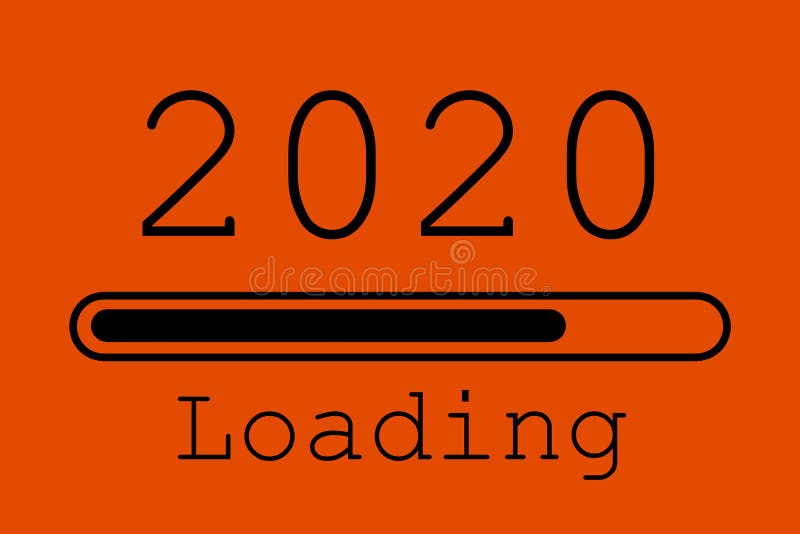 2020 with Loading Icon. Progress Bar almost Reaching New Year S Eve ...
