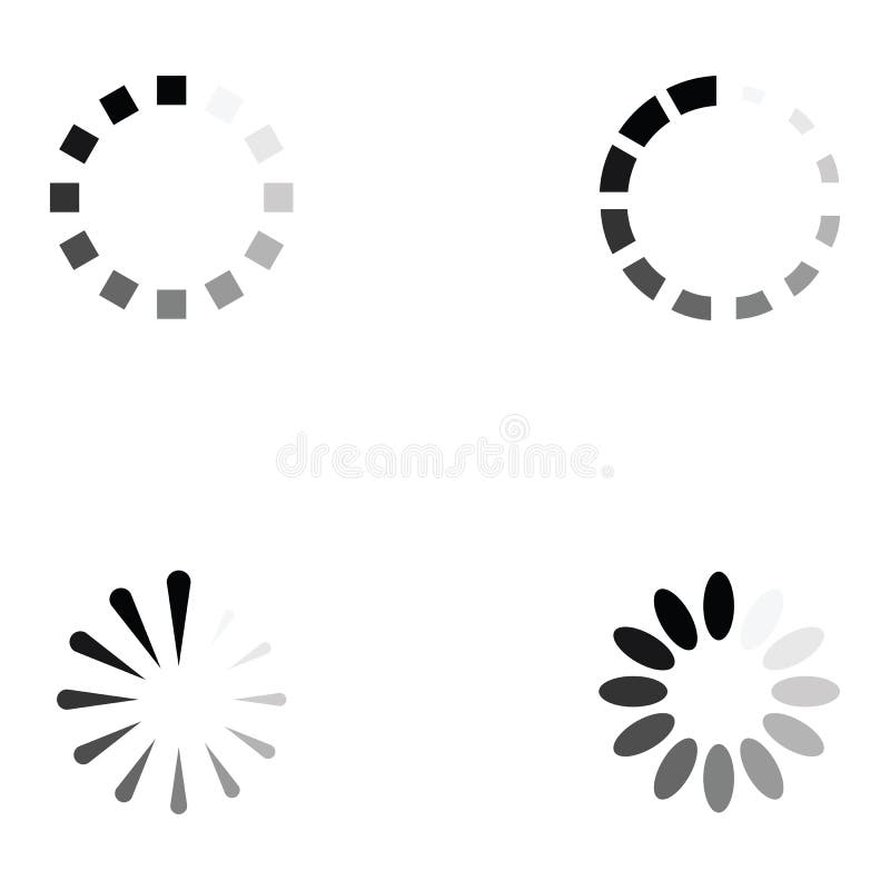 Loading icon set stock vector. Illustration of load - 107349948