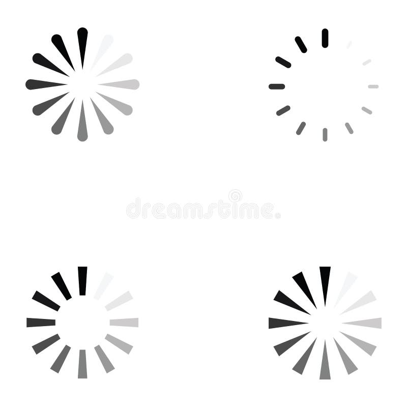 Loading icon set stock vector. Illustration of button - 120567154