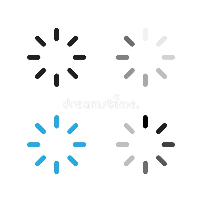 Loading Icon Set. Circular Progress Symbols. Rotating Loader Indicators ...