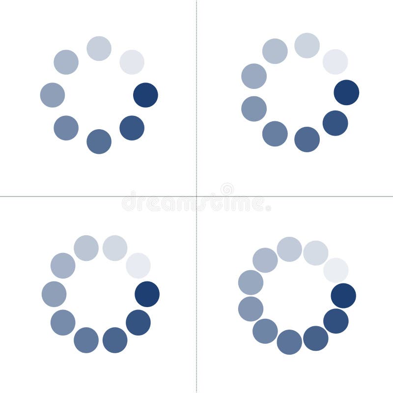 Preloader, Buffer Shape Symbol. Fading Circle. Min To Max Visual Meter. Vector Illustration ...