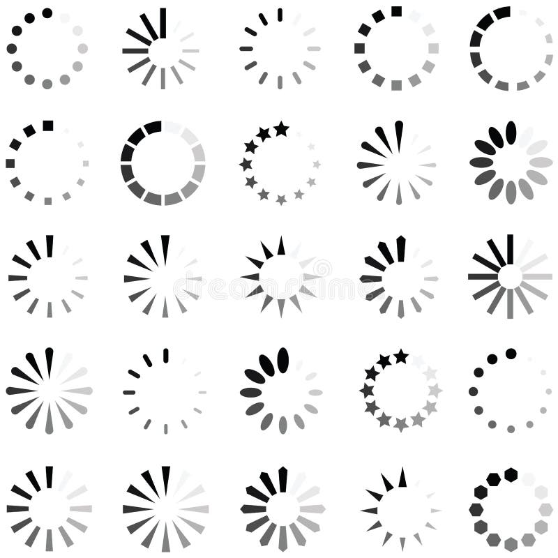 Loading icon set stock vector. Illustration of icon - 107349930