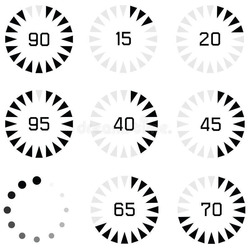 Loading icon set stock vector. Illustration of vector - 120567163