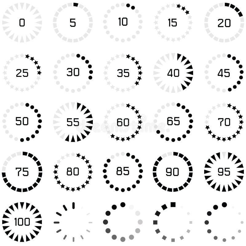 Loading icon set stock vector. Illustration of menu - 120567355