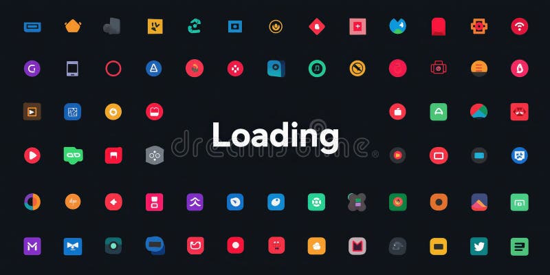 Loading Icon Set. Minimalist Loading Animation Icons Stock Image ...