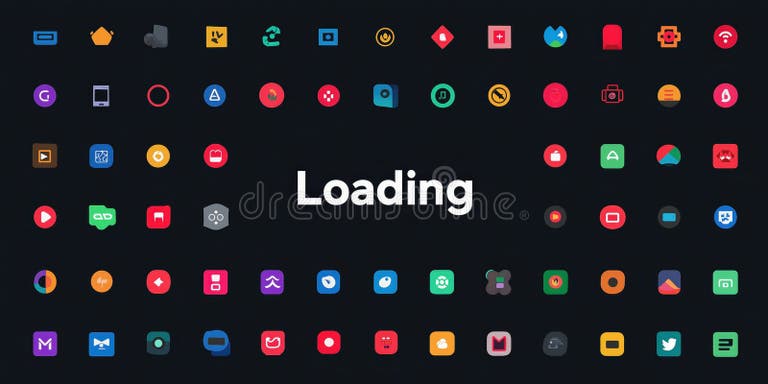 Loading Icon Set. Minimalist Loading Animation Icons Stock Image ...