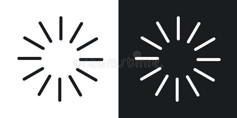 Loading Icon Set. Screen Load Progress Wait Circle Vector Symbol. Web ...