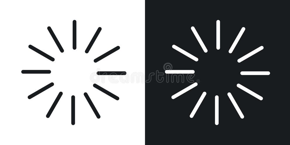 Loading Icon Set. Screen Load Progress Wait Circle Vector Symbol. Web ...