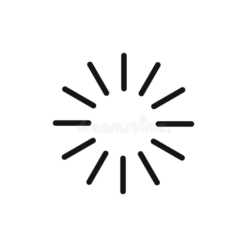 Loading Icon Thin Line Art Isolated Stock Vector - Illustration of load ...