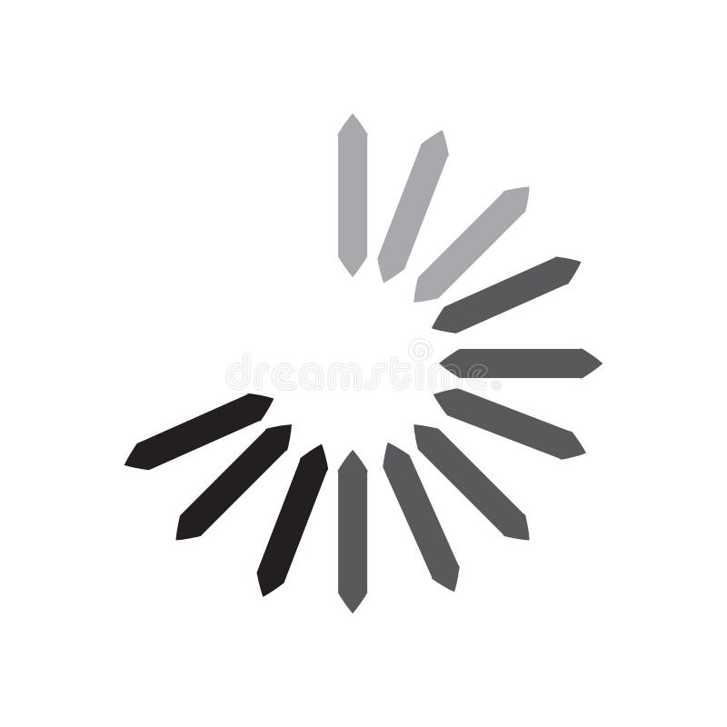 Loading Icon Vector Sign and Symbol Isolated on White Background Stock ...