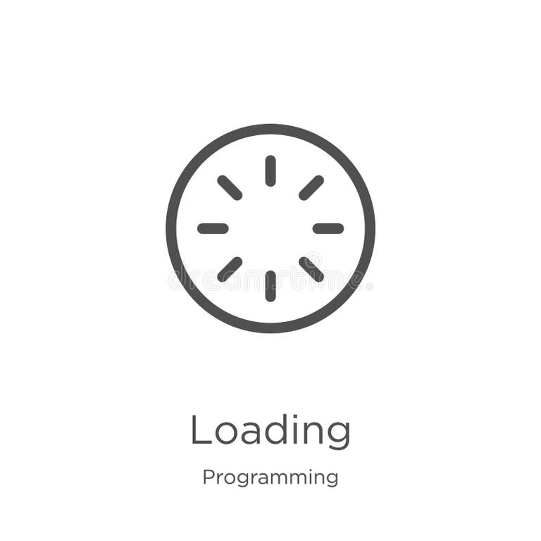 Loading Icon Vector from Programming Collection. Thin Line Loading ...
