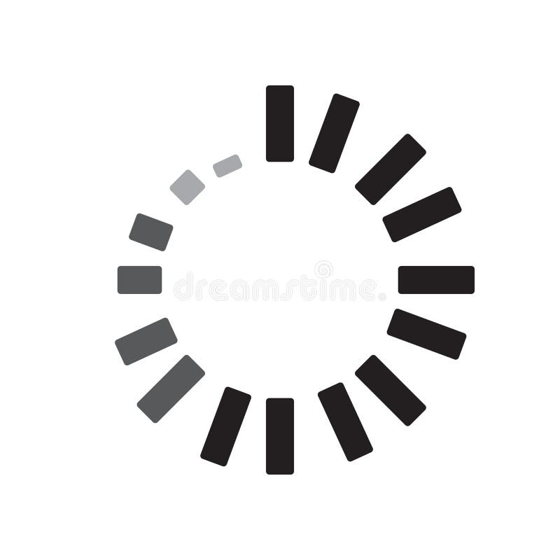 Loading Icon Vector Sign and Symbol Isolated on White Background Stock ...