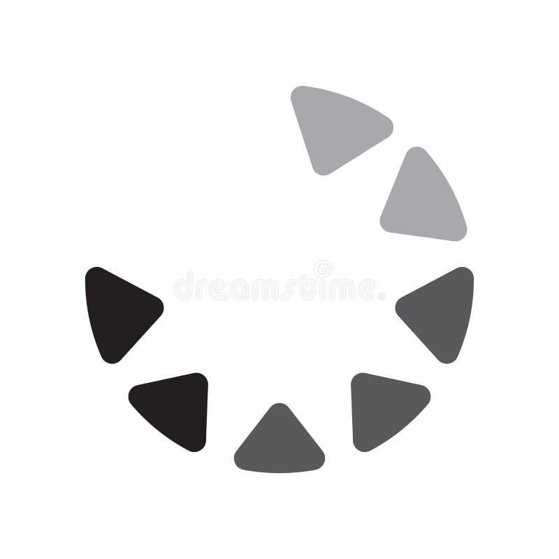 Loading Icon Vector Sign and Symbol Isolated on White Background Stock ...