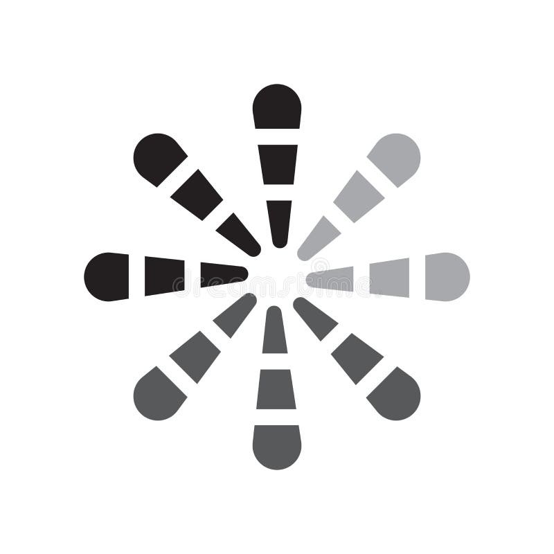 Loading Icon Vector Sign and Symbol Isolated on White Background Stock ...