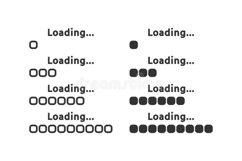 Loading App Icon Set. Three Black Circle Symbol. Sign Load Browser ...