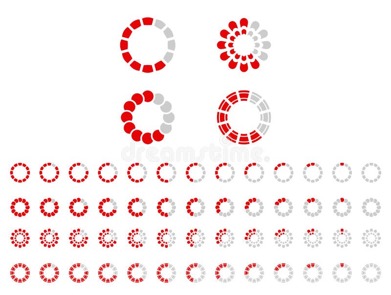 Loading icons set. stock vector. Illustration of digital - 75597770