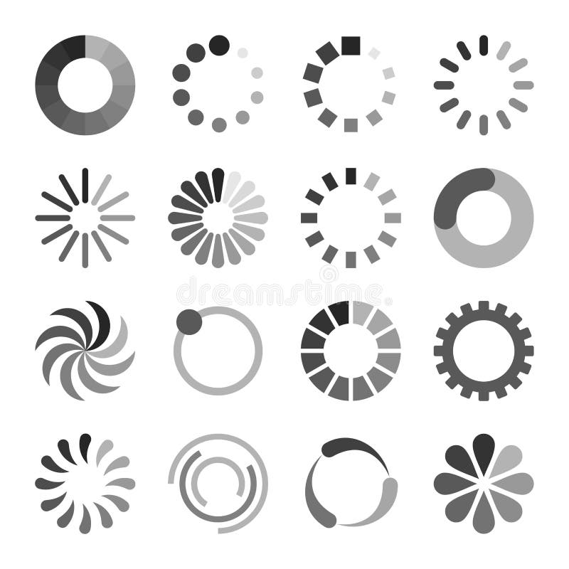 Loading Icons Set stock vector. Illustration of isolated - 90424483