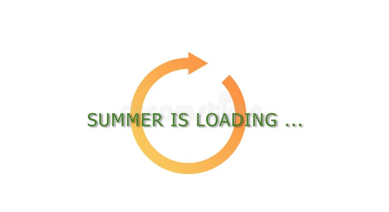 Loading Summer Greeting Card - White Lettering and Loading Bar on Blue ...