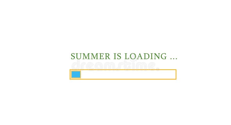 Loading Illustration. Summer is Loading. on White Background. Stock ...