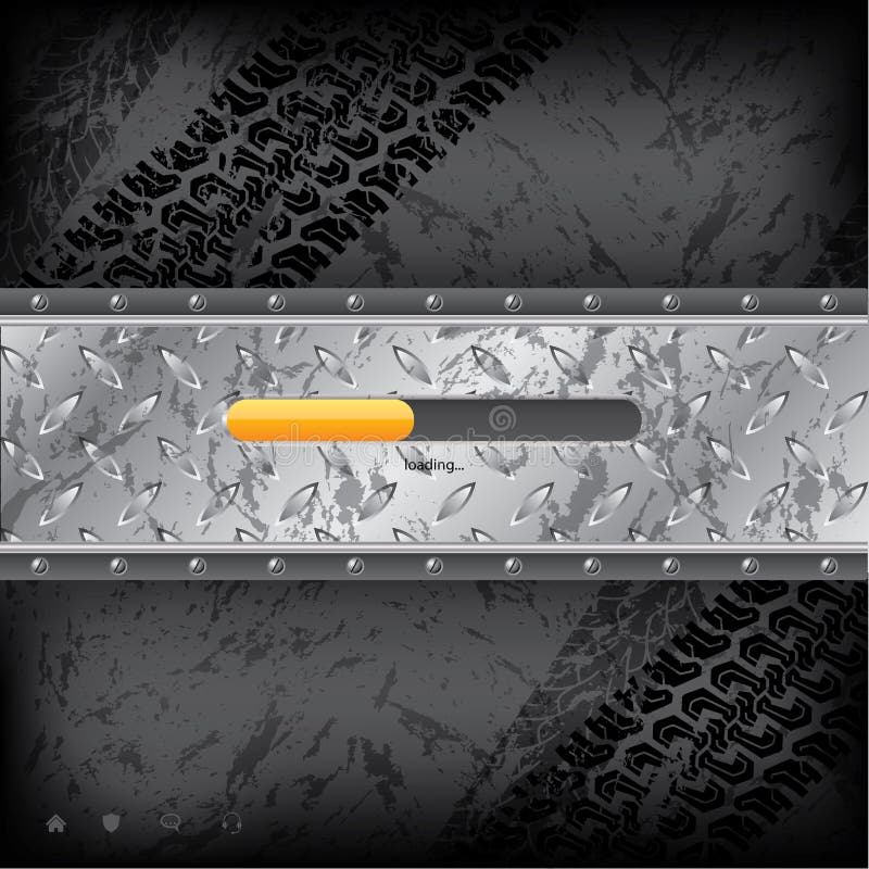 Loading Bar with Metallic Look - Vector Stock Vector - Illustration of ...