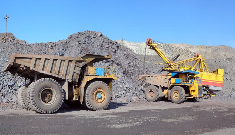Loading of iron ore stock photo. Image of extraction - 13910716