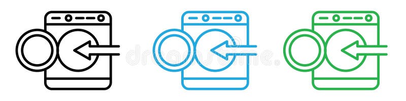 Loading Laundry Icon Logo Set Vector Stock Vector - Illustration of ...