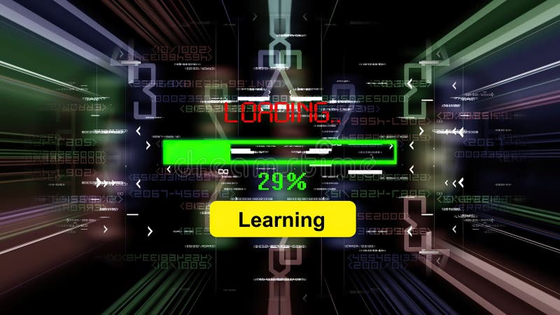 Loading Learn Progress Bar on the Screen Stock Illustration ...