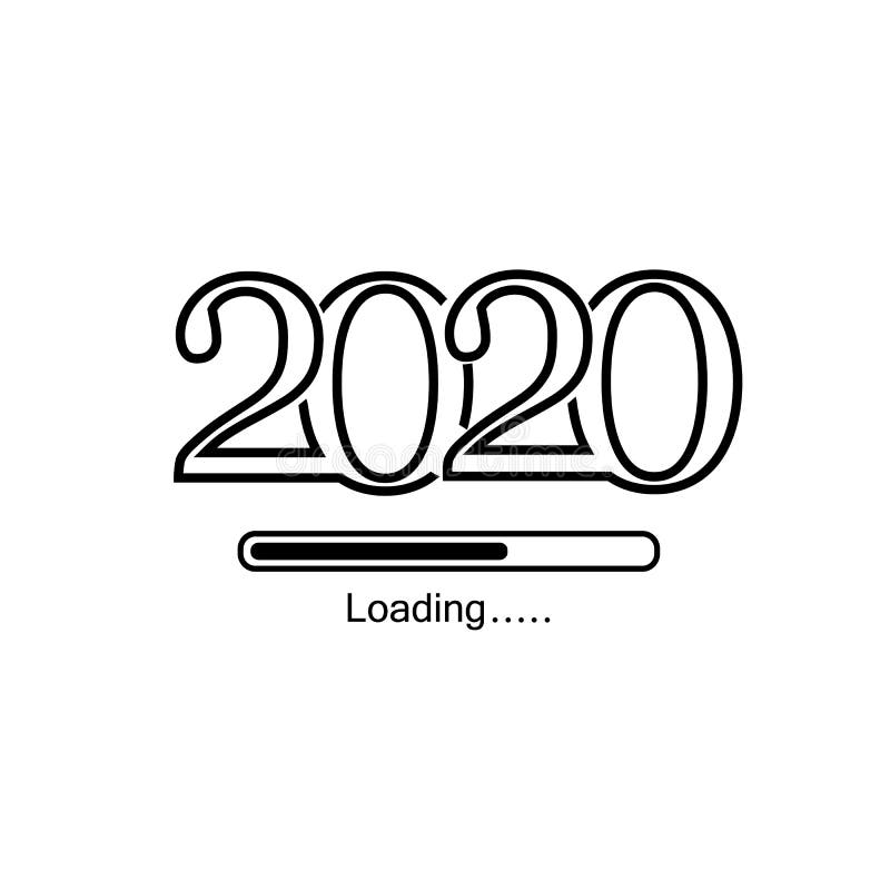 2020 Loading Line Icon. Merry Christmas and Happy New Year, Loading Bar ...
