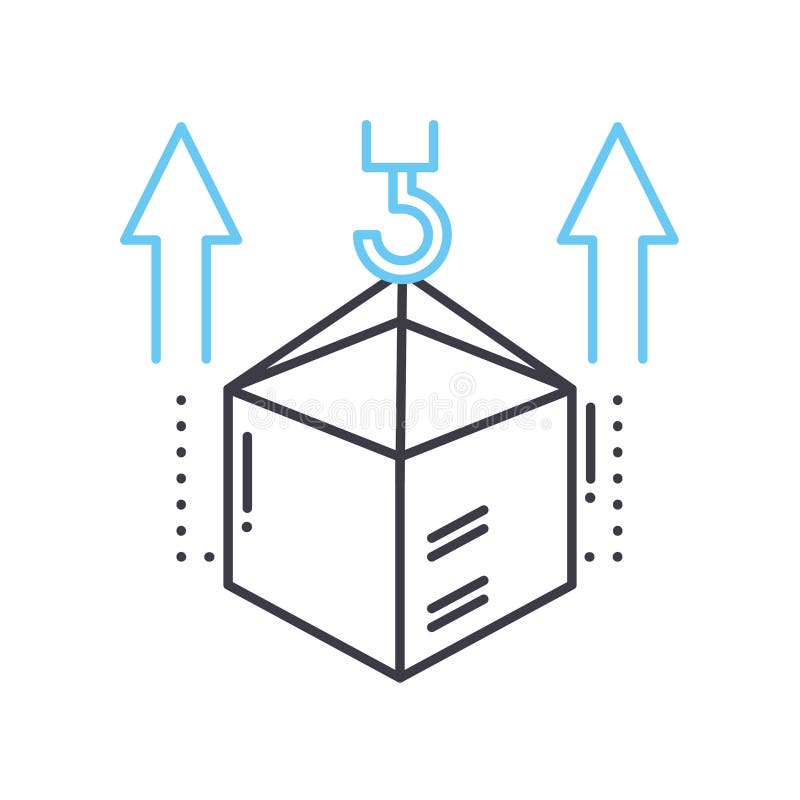 Loading Line Icon, Outline Symbol, Vector Illustration, Concept Sign ...