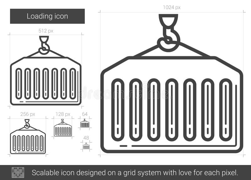 Loading line icon. stock vector. Illustration of isolated - 95105673