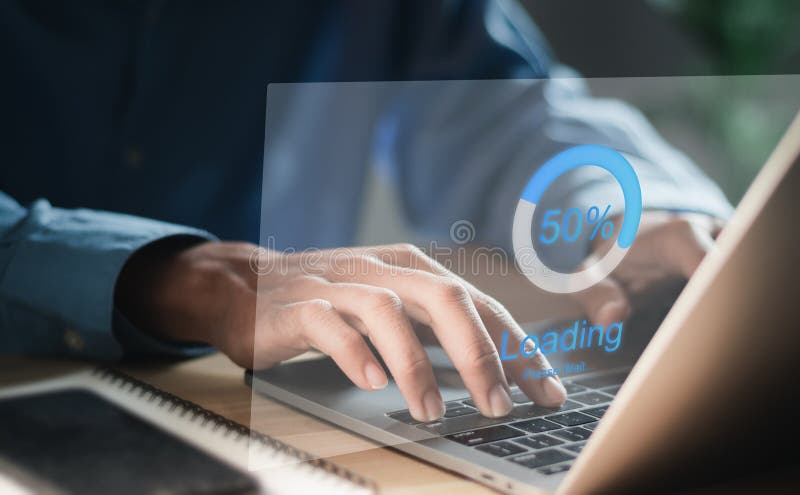 Loading Loading Bar Waiting On Virtual Interface Screen Progress Bar Loading Concept Stock