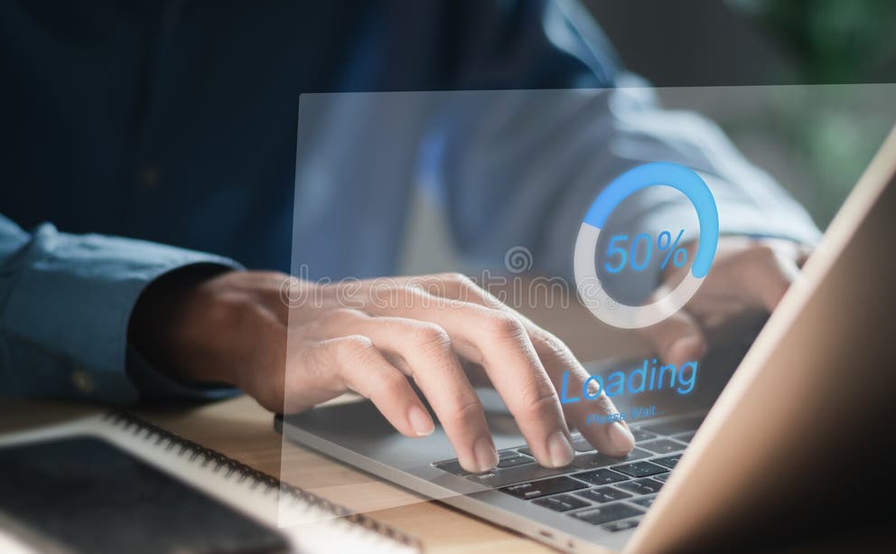 Loading Loading Bar Waiting on Virtual Interface Screen. Progress Bar ...