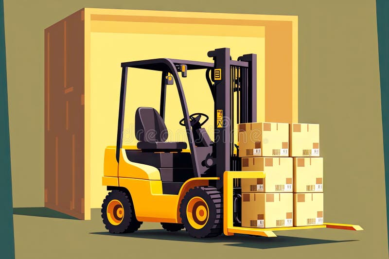 Loading Machine for Transportation of Goods and Goods in Industrial ...