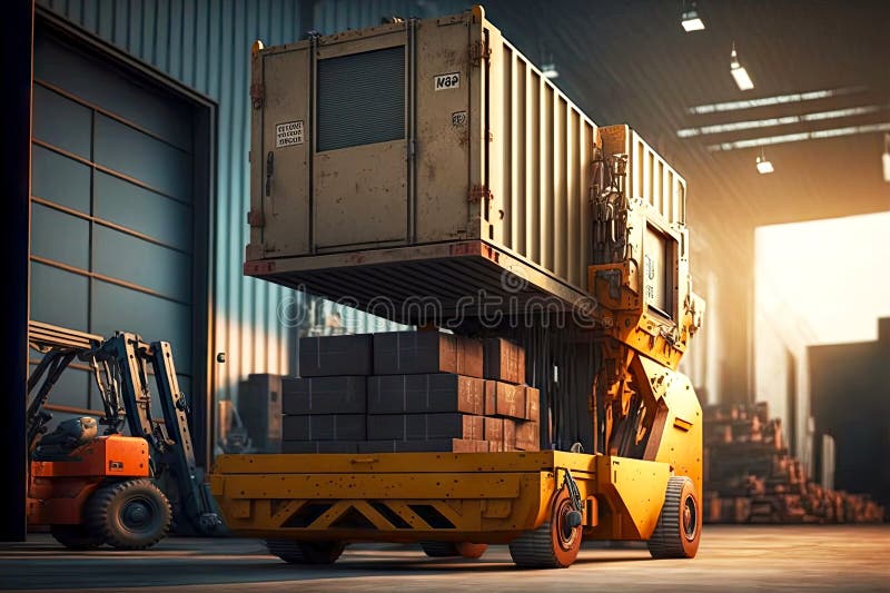 Loading Machine for Transportation of Goods and Goods in Industrial ...