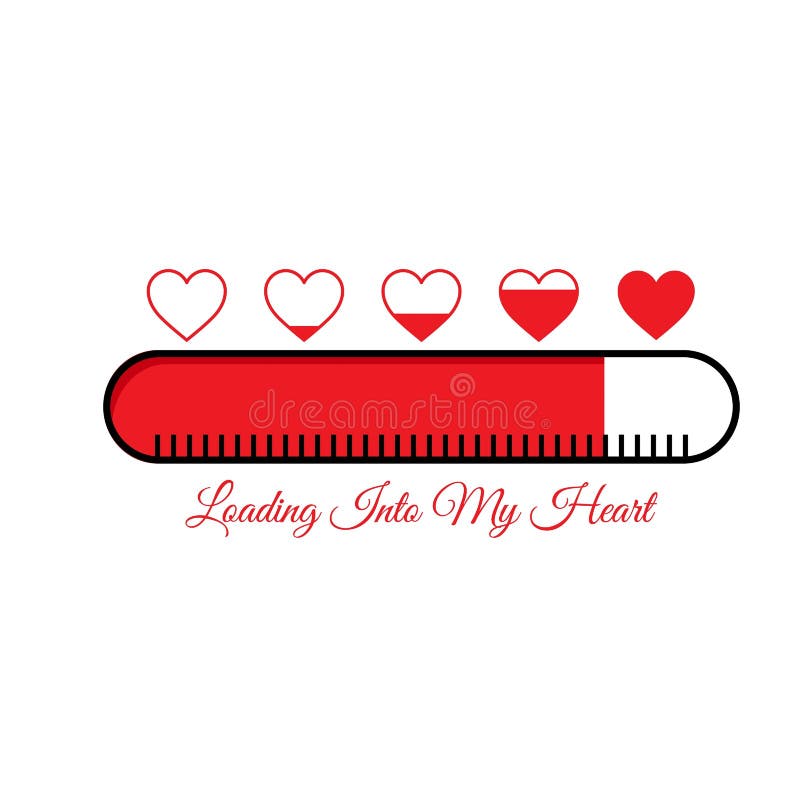 Loading into My Heart Vector Template. Loading Vector Icon Stock Vector ...
