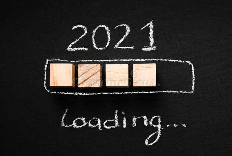 Loading New Year 2021. Reverse Report Stock Image - Image of line ...