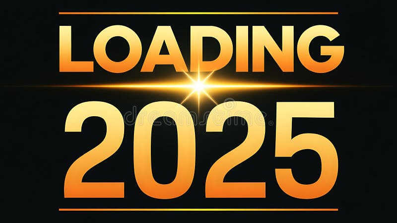 Loading into 2025: a New Year S Countdown Graphic Stock Illustration ...