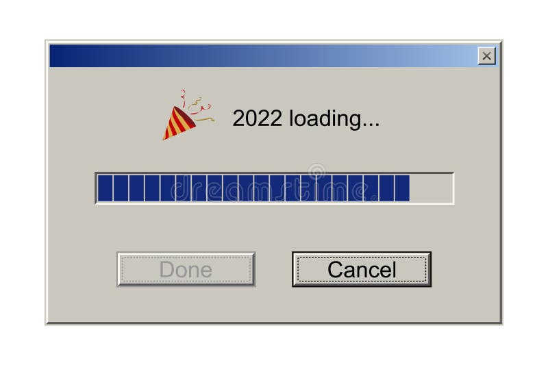 2022 Loading Notification Message in Classic Retro Style of System User ...