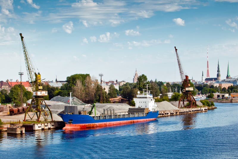 Loading Operations at the Port Stock Photo - Image of industrial ...