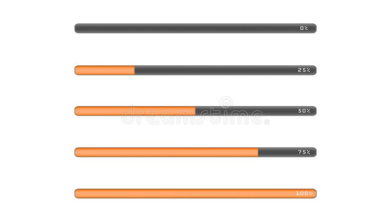Loading orange bar stock illustration. Illustration of modem - 35523112