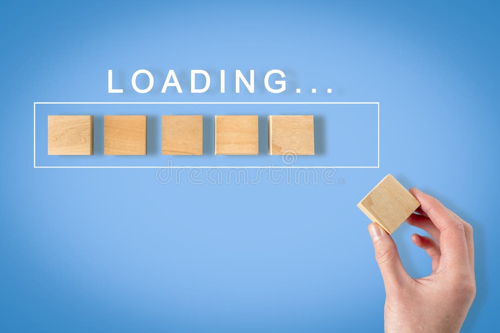 Loading Out Wooden Cubes with Your Hand Stock Image - Image of load ...