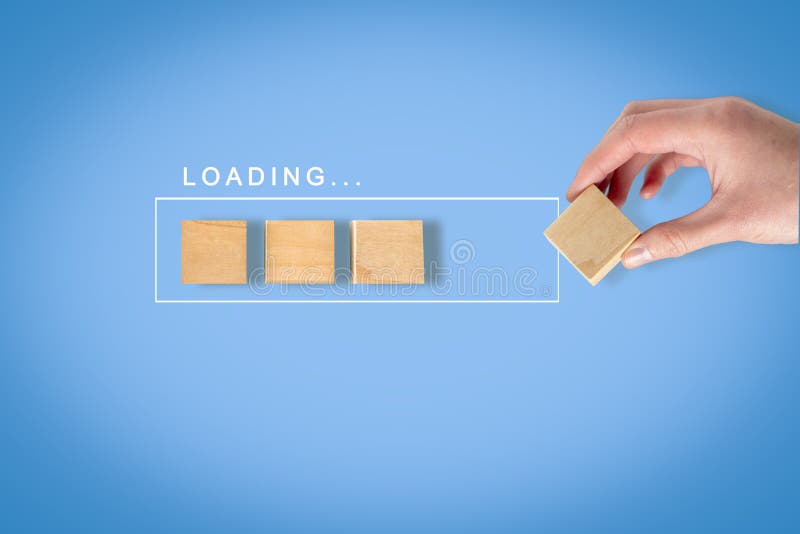 Loading Out Wooden Cubes with Your Hand Stock Image - Image of network ...
