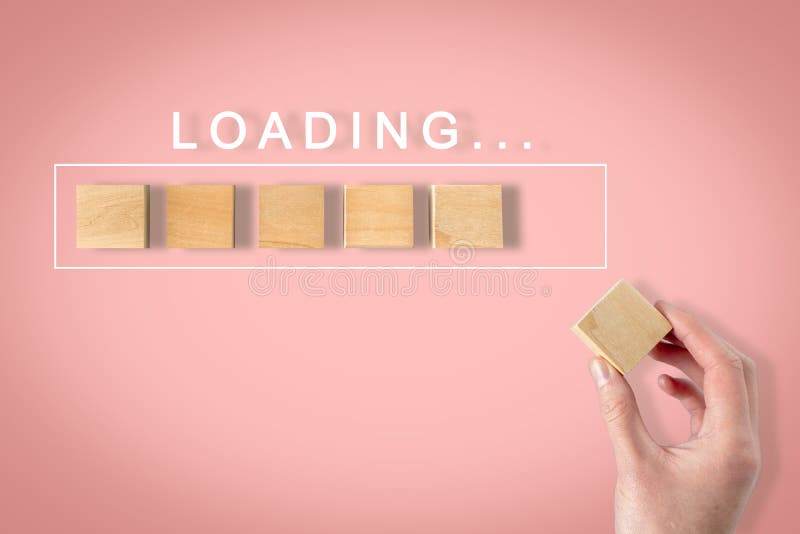 Loading Out Wooden Cubes with Your Hand Stock Photo - Image of data ...