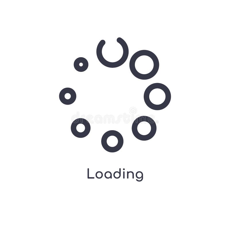 Loading Outline Icon. Isolated Line Vector Illustration from Ui ...