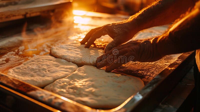 Baking Bread in the Oven, Loading Process Stock Illustration ...
