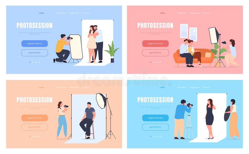 Loading Page Photo Session in the Photo Studio. Professional ...