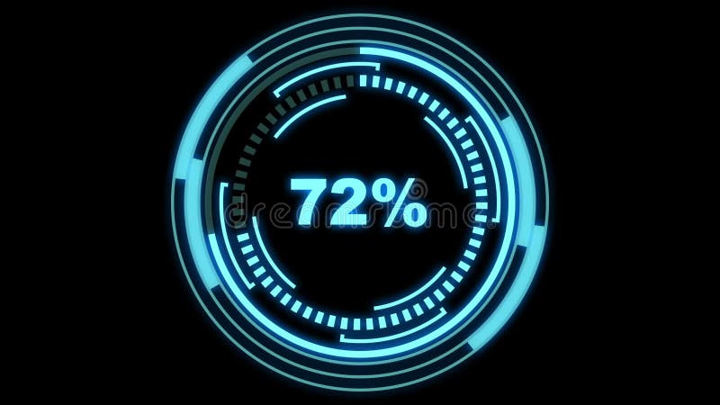 Loading and Pending Screen Futuristic - HUD Elements and Percentage ...